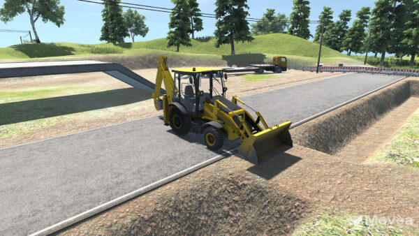 Backhoe Simulator | Mevea Digital Twin Technology